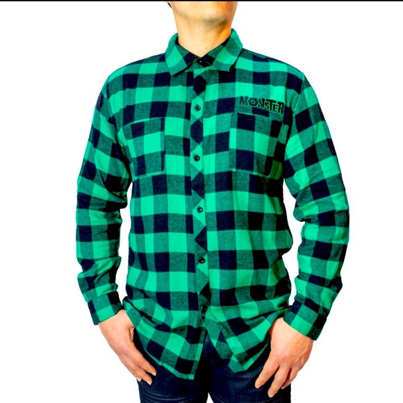 Shirts | Frankenstein Monster Green Goth Flannel Shirt Nwt Xl4xl | Poshmark